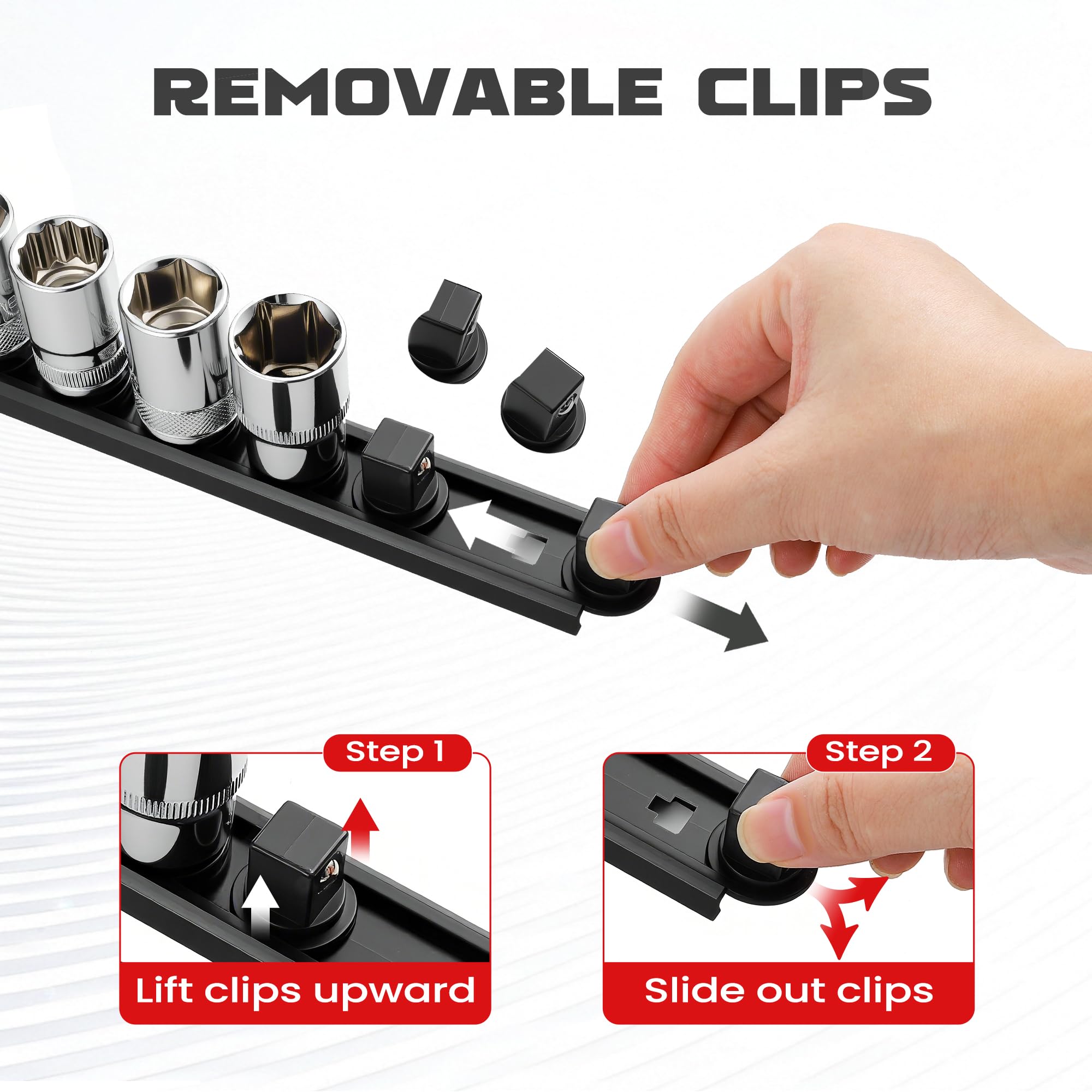 Snapklik.com : ALOANES 1/4-Inch Drive Magnetic Socket Organizer, Heavy ...