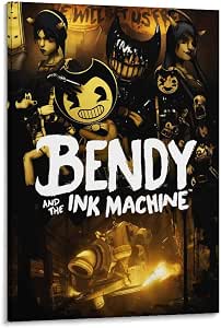 Amazon.com: Anime Bendy And The Ink Machine Game Poster Canvas Wall Art ...