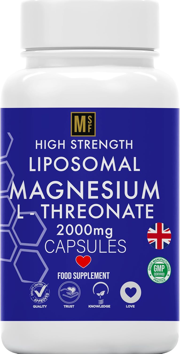 Magnesium L-Threonate 2000mg Supplement | 120 High Strength Vegan ...