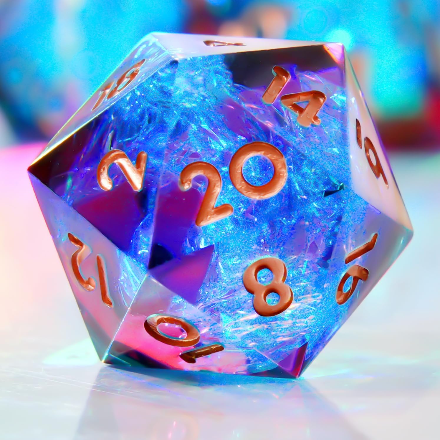 Amazon.com: Single D20 Dice-22MM 20 sideds DND Resin Sharp Edged Resin ...