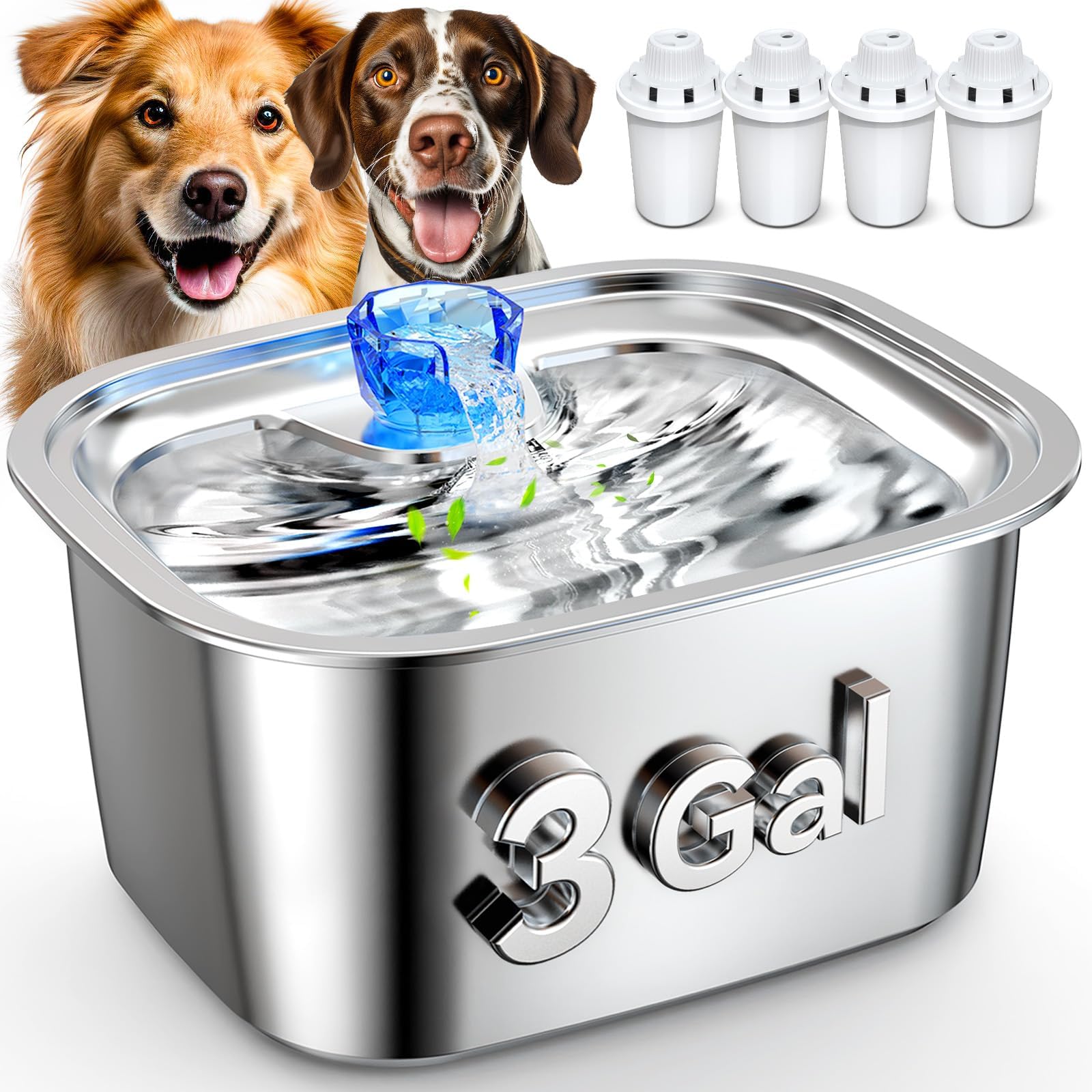Pet Supplies : Dog Water Fountain for Large Dogs 3 Gallon,PETNF 11.4L ...