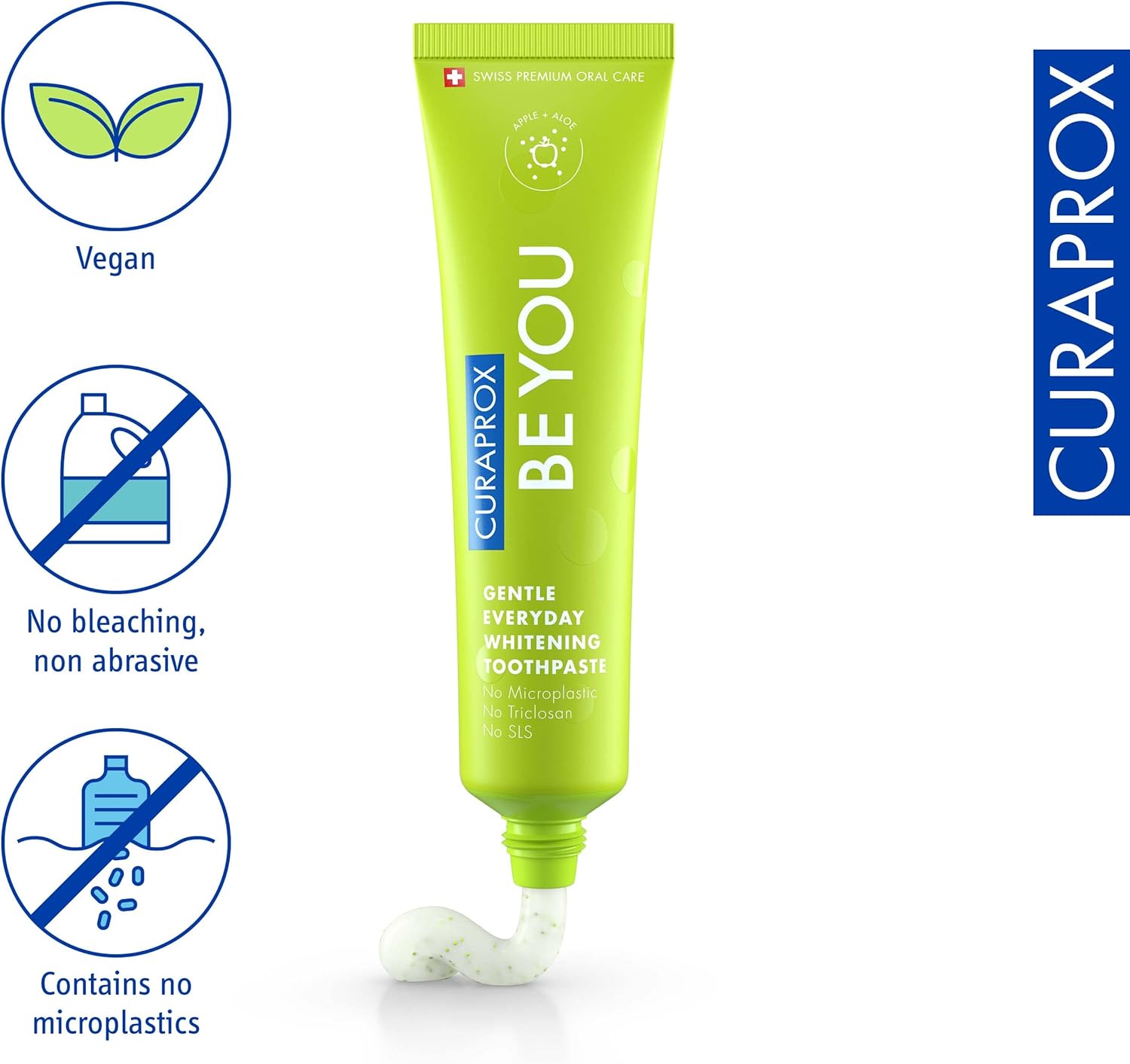 Curaprox Be You Apple + Aloe Vera Toothpaste Green 60ml – Gentle ...