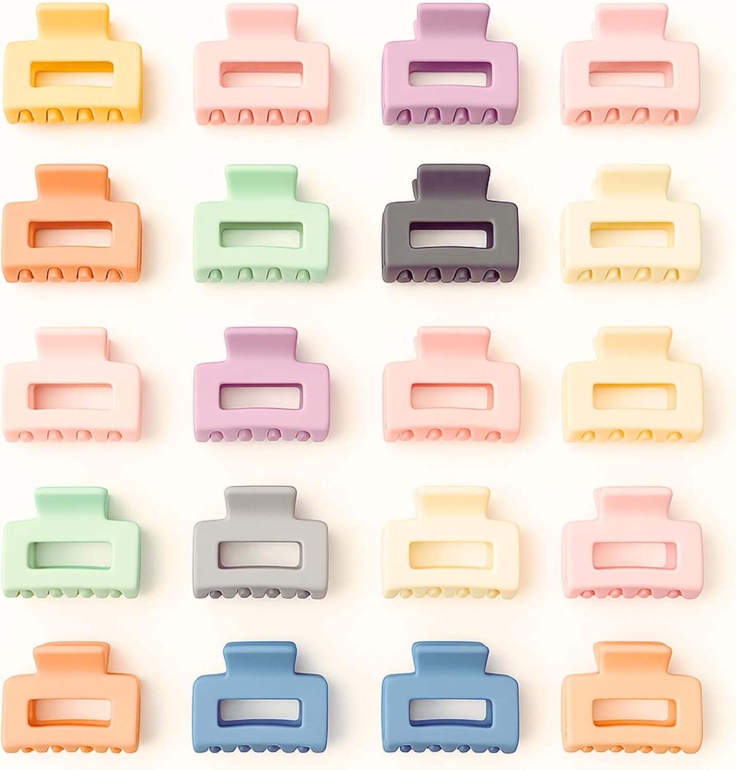 Mini Hair Claw Clips for Women and Girls, Pack of 20 – Matte Pastel ...