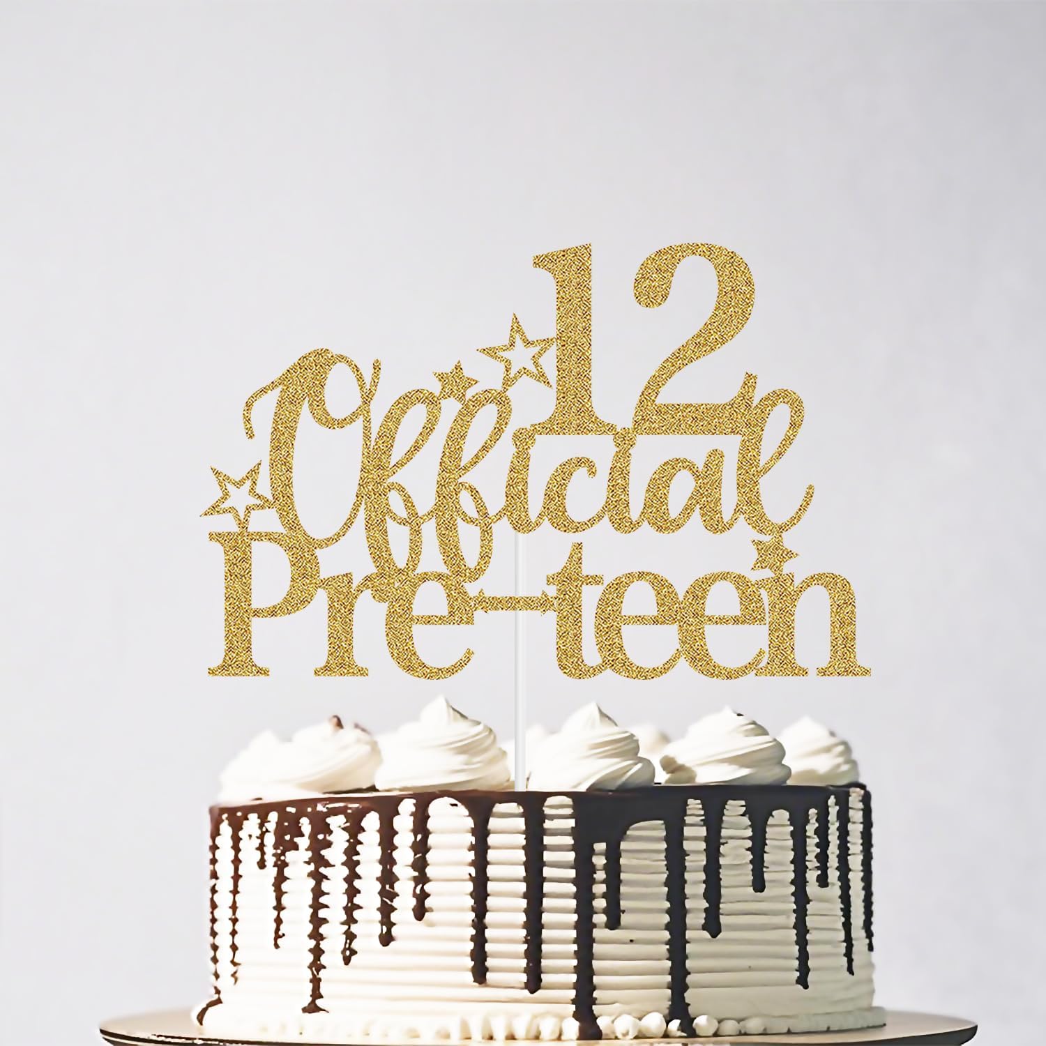 Amazon.com: Glitter Official Pre-teen 12 Cake Topper - Happy 12th ...