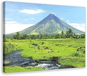 Mayon Volcano Philippines Poster Canvas Poster Wall Art Decor Print ...