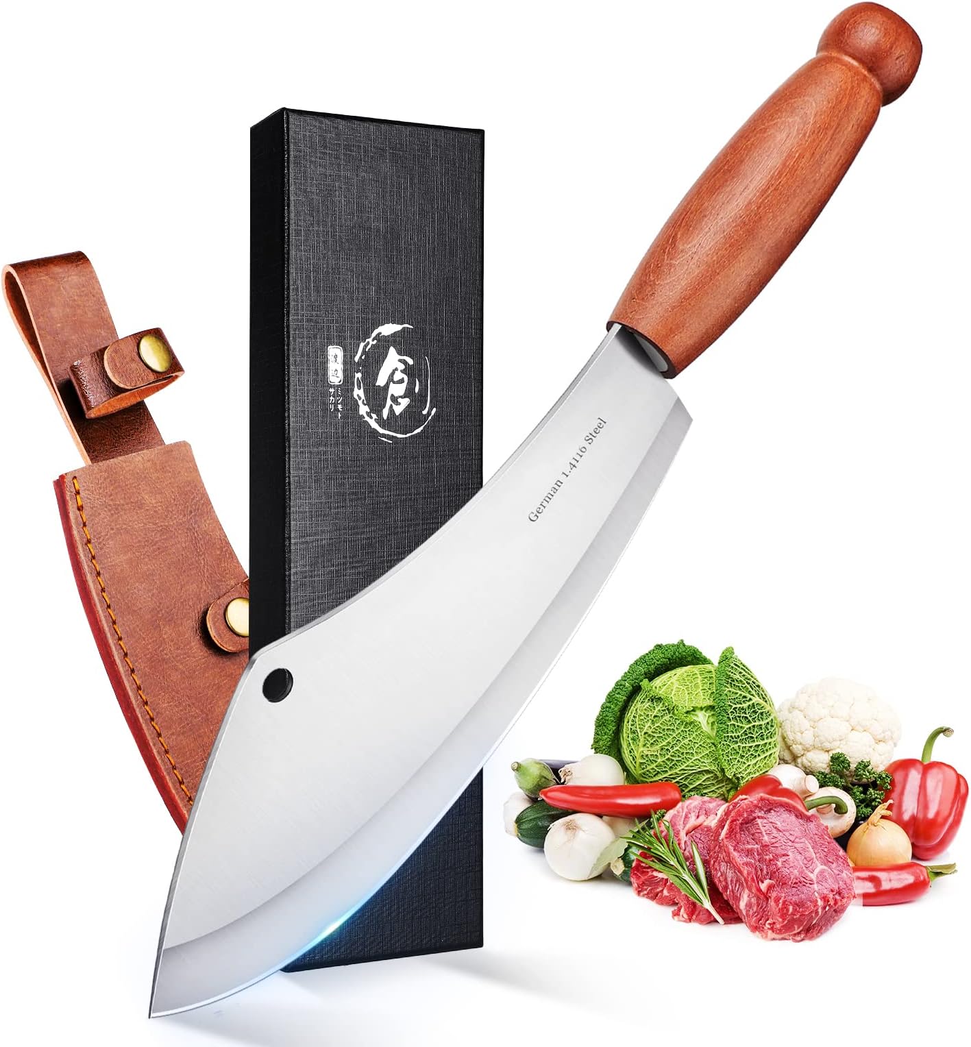 Amazon.com: The Cooking Guild x MenWithThePot Professional Cleaver ...