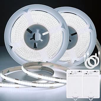 Amazon.com: OMIKA COB Motion Sensor LED Strip Light, 6.56ft 640LEDs Closet Lights, Rechargeable ...