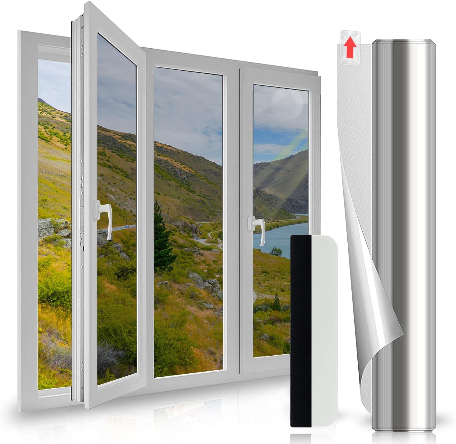 Antrect One Way Window Film Silver Anti UV Window Film Privacy Mirror ...