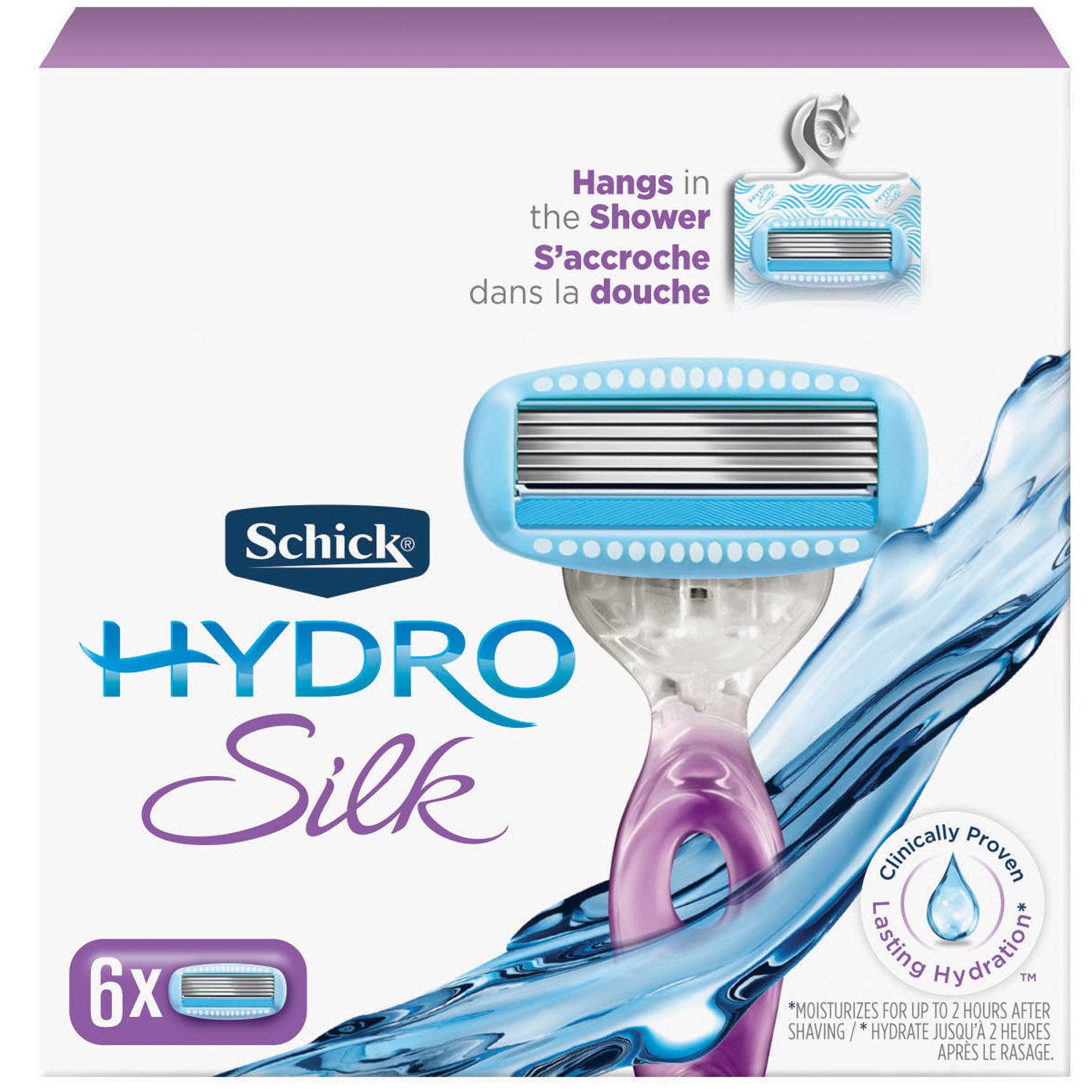 Amazon.com: Schick Hydro Silk Hang-In Shower Razor Blade Refills for ...