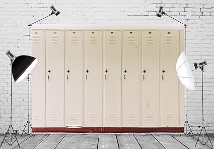Amazon.com : BELECO 8x6ft Fabric Old White School Locker Backdrop High ...