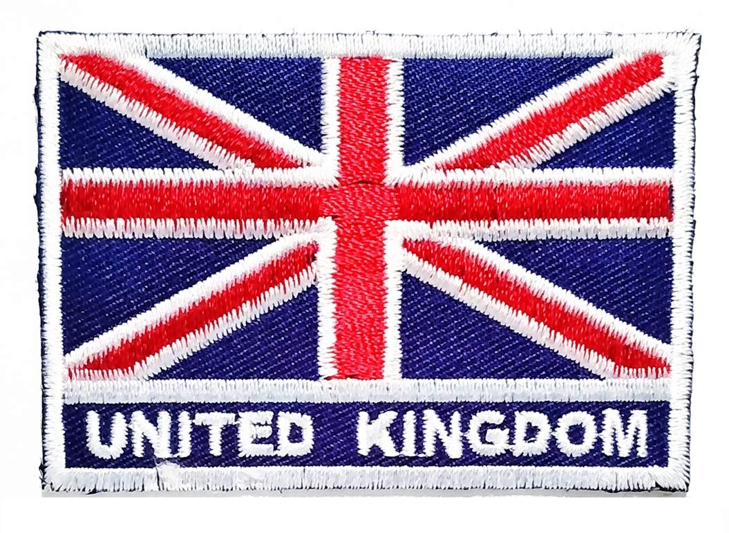 Amazon.com: National Emblem Embroidered United Kingdom Flag Country Patches Appliques Decorative ...