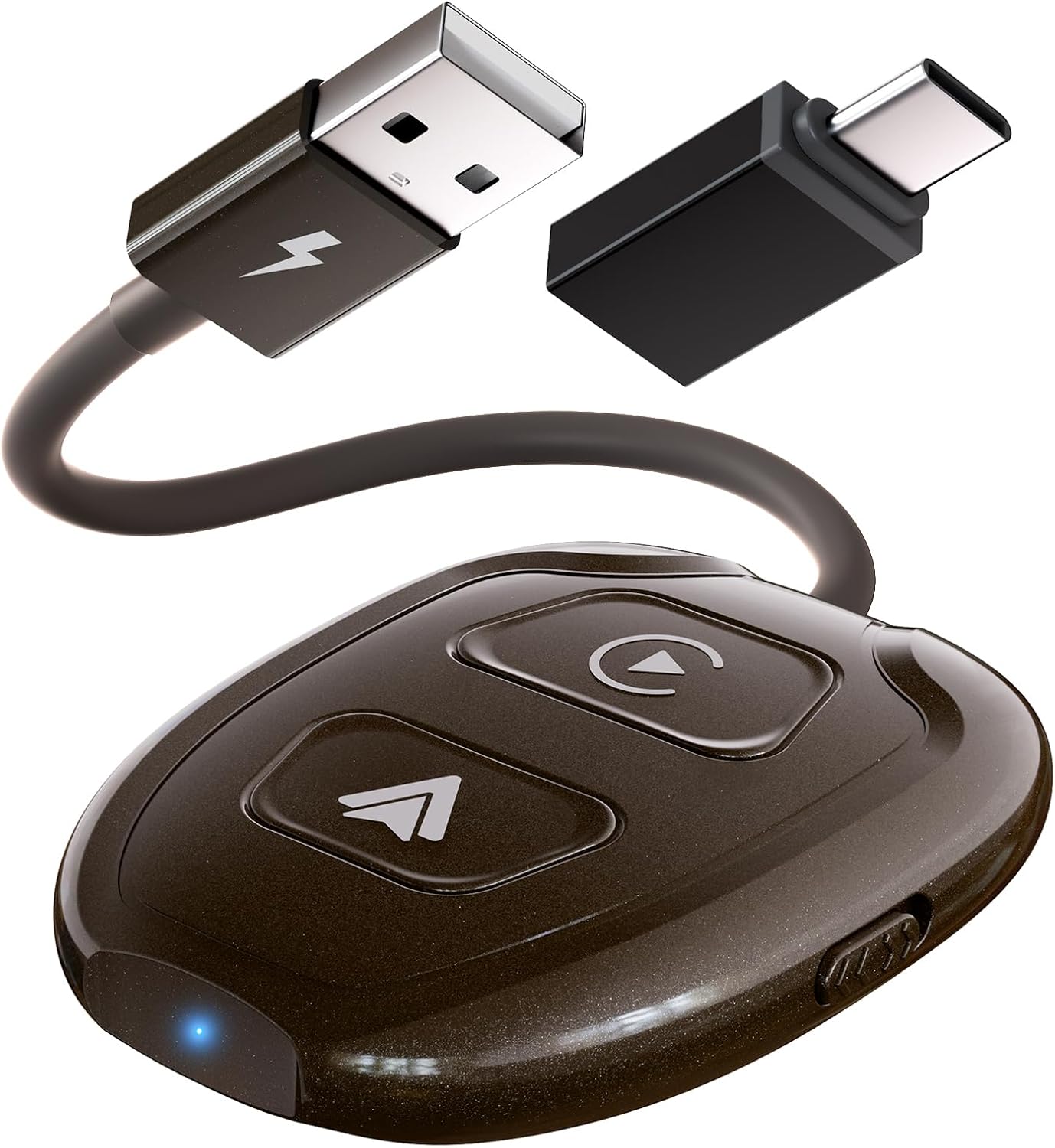 CarPlay Android Auto Wireless Adapter, 2 in 1 Wireless CarPlay Dongle ...