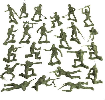 Amazon.com: TimMee Plastic Army Men - OD Green 24pc Toy Soldier Figures ...