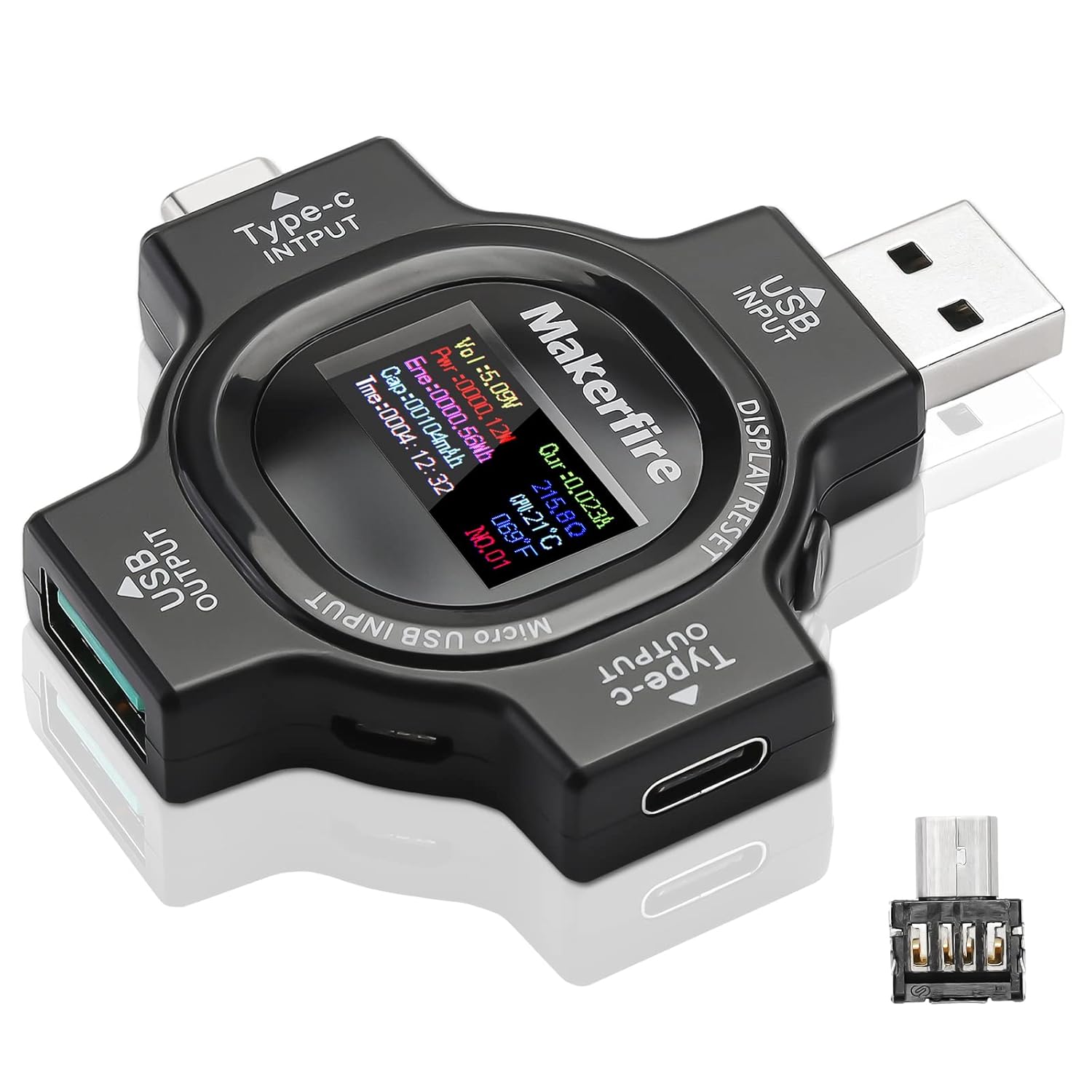 USB Tester Voltage Power Meter - Type C Power Tester USB Digital Tester ...