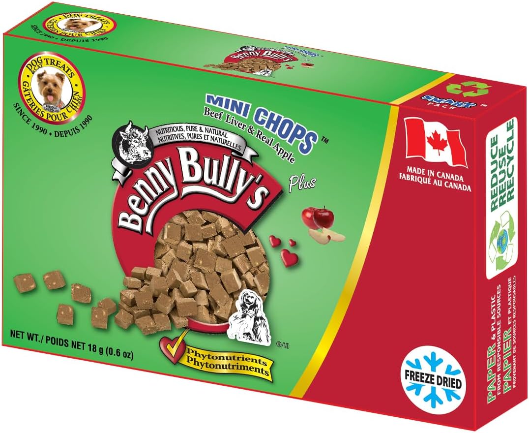 Benny Bullys Mini Chops Dog Treats - Smart Pack - Freeze Dried Beef ...