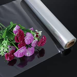 Clear Cellophane Wrap Roll,Unfolded Width 80cmx30m Cellophane Roll for ...