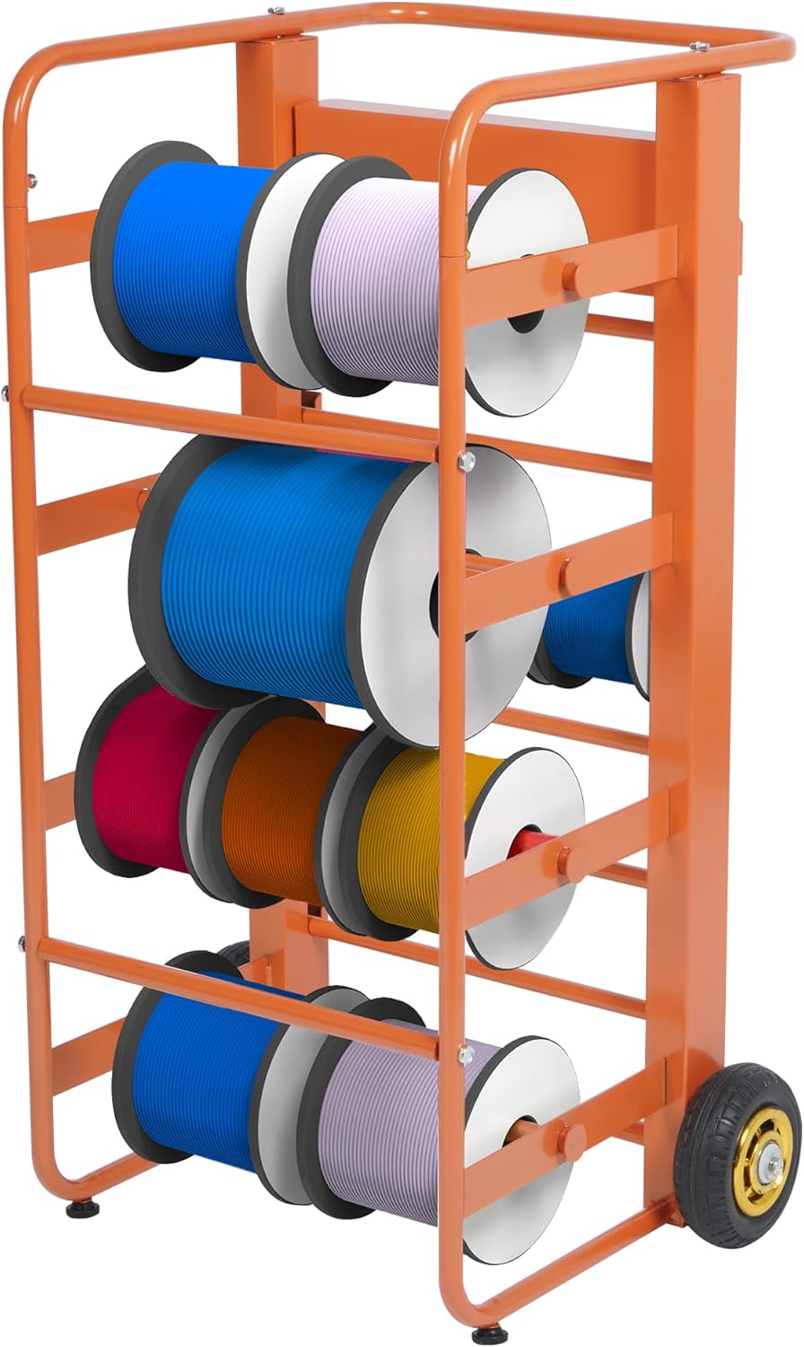 Amazon.com: Wire Spool Rack,Portable Wire Rack Dispenser with Wheel ...