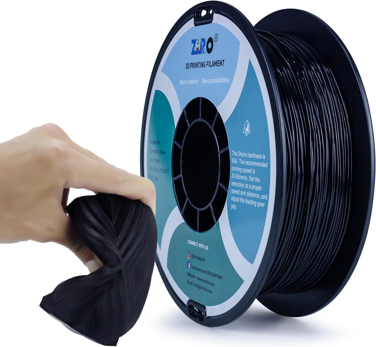 CC3D TPU Filament 98A Skin Tone Colour 1.75mm 1KG 3D Printer Filament 2 ...