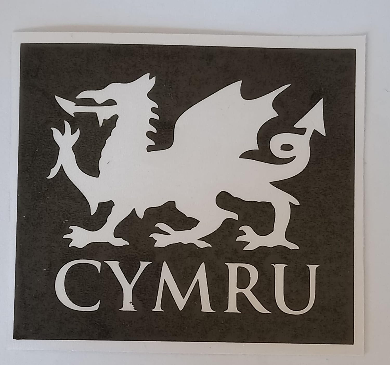10 x Welsh Dragon Picture with Cymru Word Underneath Stencils for ...