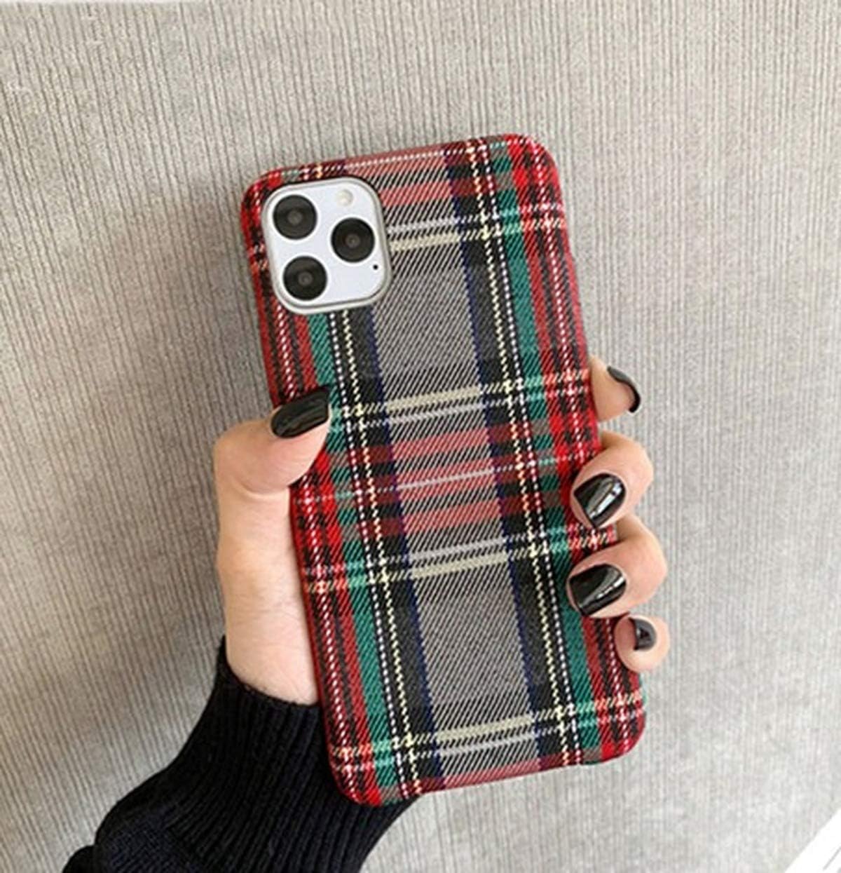 Amazon.com: Plaid Phone Case, Flannel Cloth Case for iPhone 16/15/14/13 ...