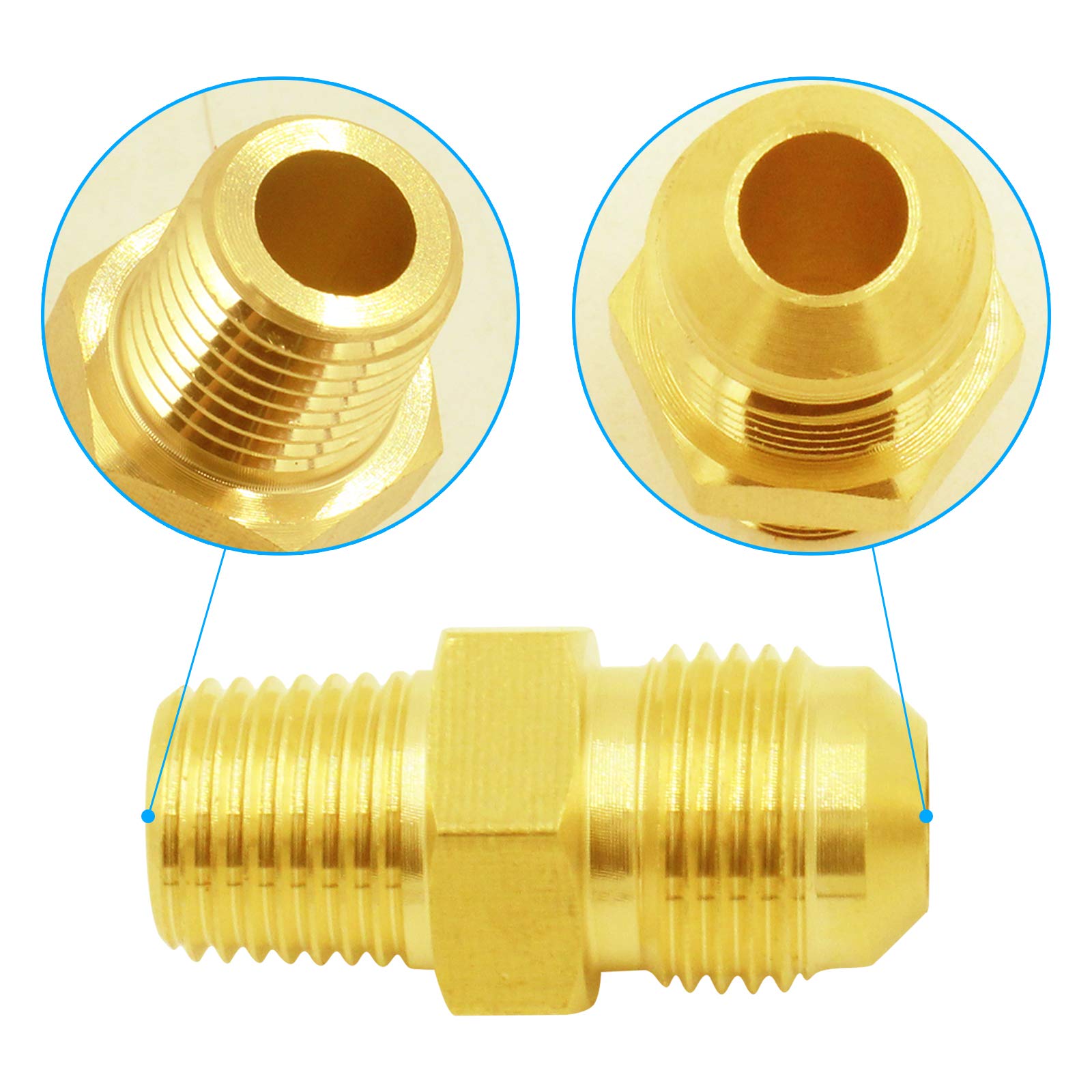 Snapklik.com : 3/8 Male Flare Thread Coupling Fittings Propane BBQ ...