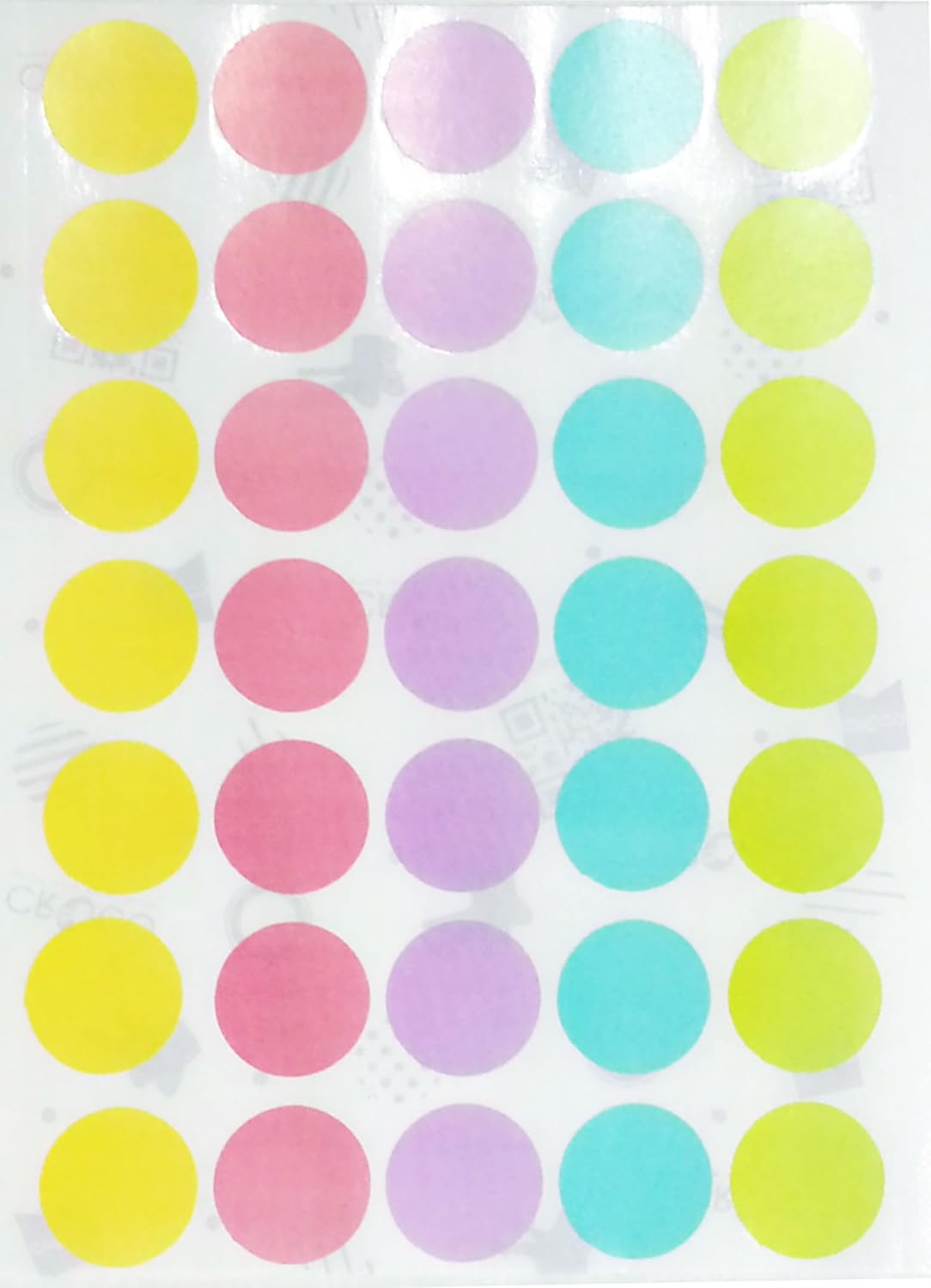 Amazon.com : Pastel Soft Color Labels - Round Self Adhesive Labels 5 ...