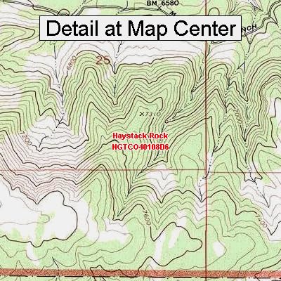 Amazon.com : USGS Topographic Quadrangle Map - Haystack Rock, Colorado ...