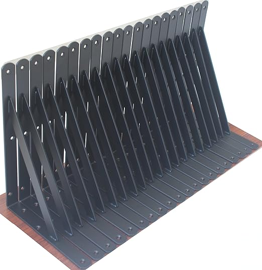 Amazon.com: 40 Pack L11" x H 8" Black Heavy Duty Shelf Brackets with ...