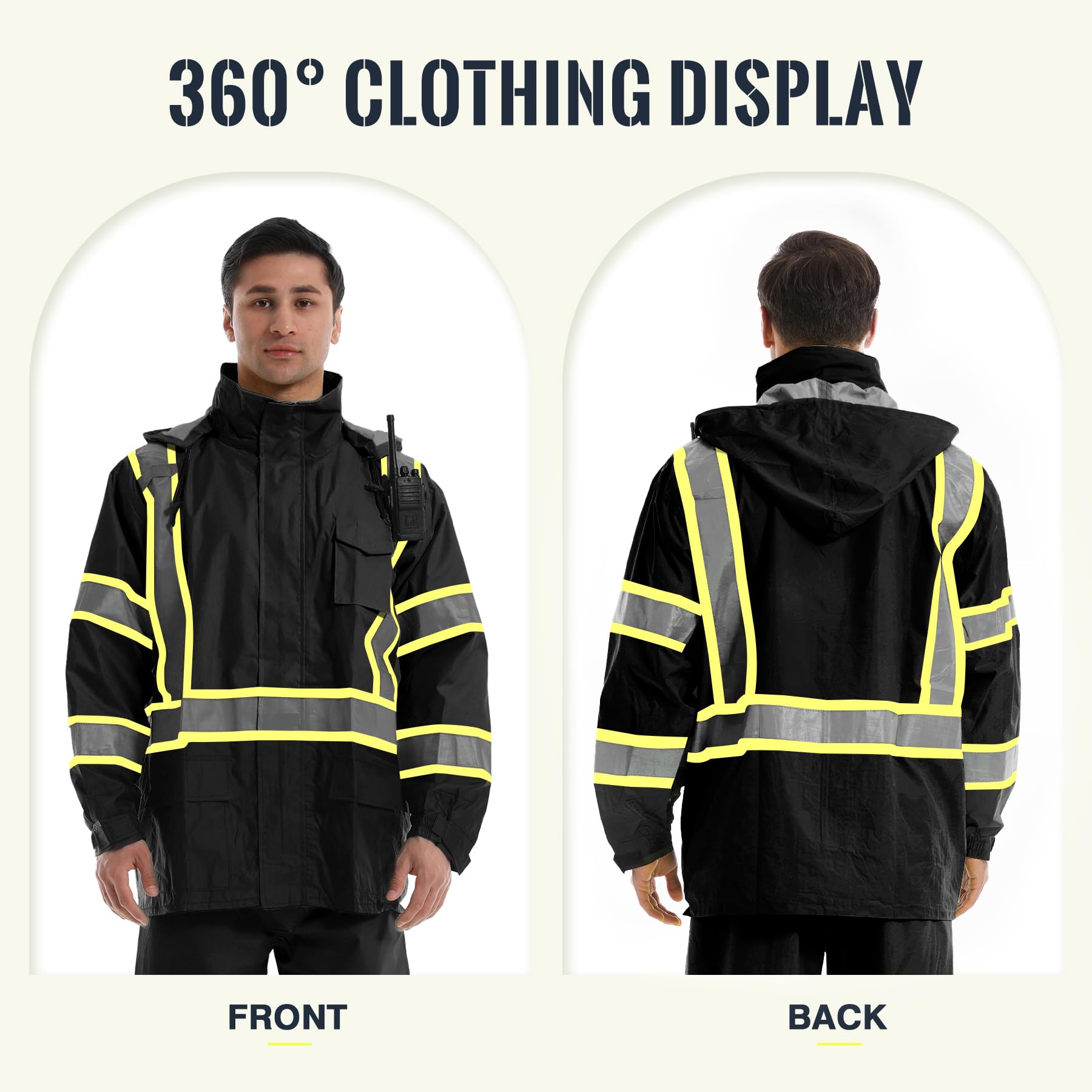 Snapklik.com : SKSAFETY Hi Vis Reflective Work Rain Jacket For Men ...