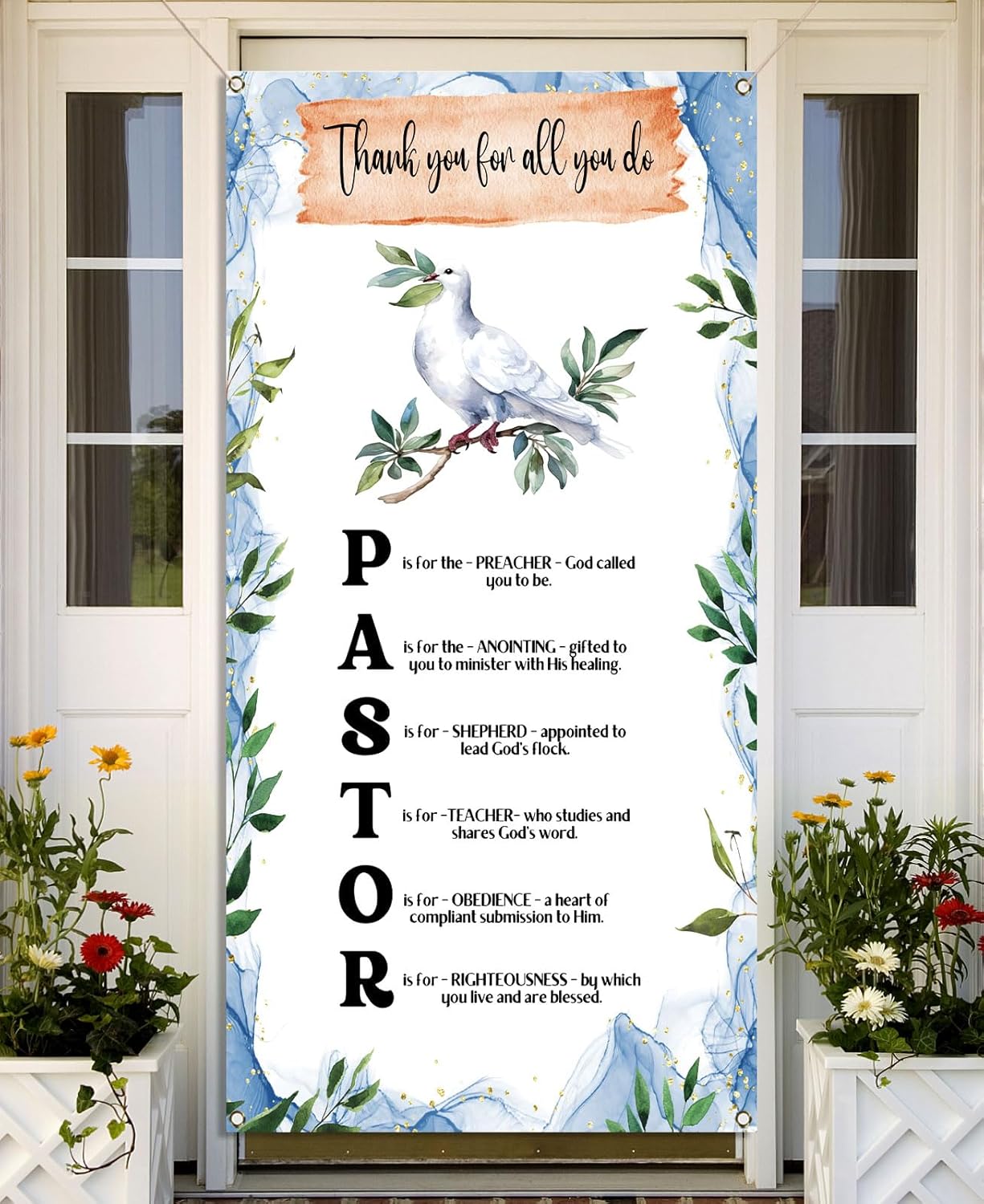 Amazon.com: Nepnuser Pastor Appreciation Month Door Cover Pastor ...