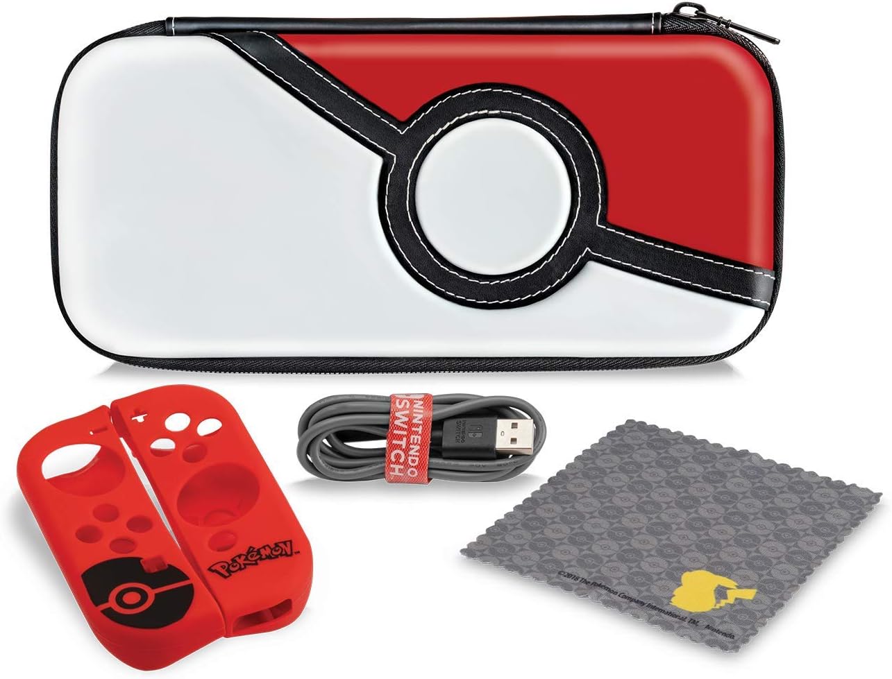 Nintendo Switch Pokemon Poke Ball Starter Kit with Travel Case, Power ...