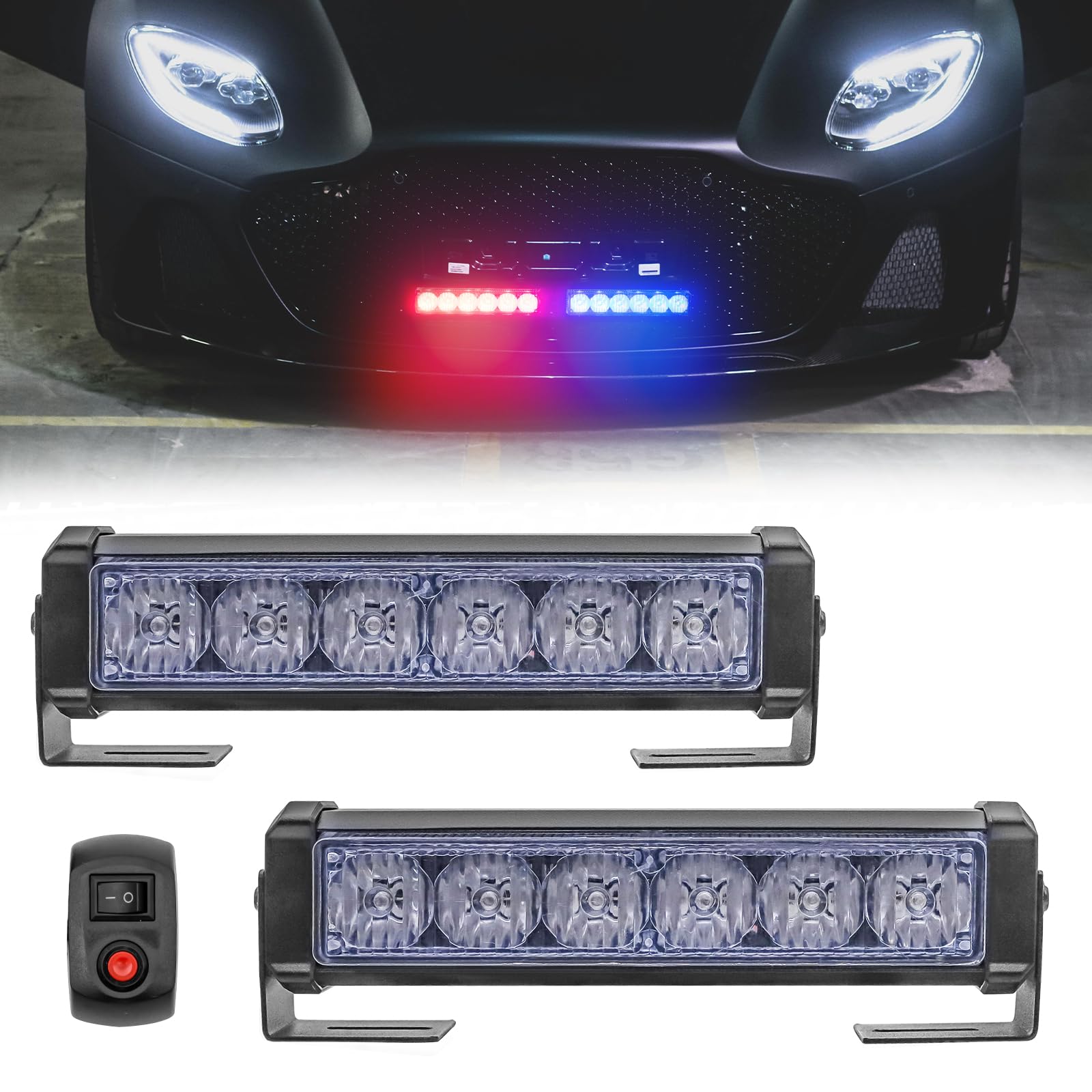 Emergency Vehicle Light Bar Emergency Strobe Lights 27" LED Rooftop