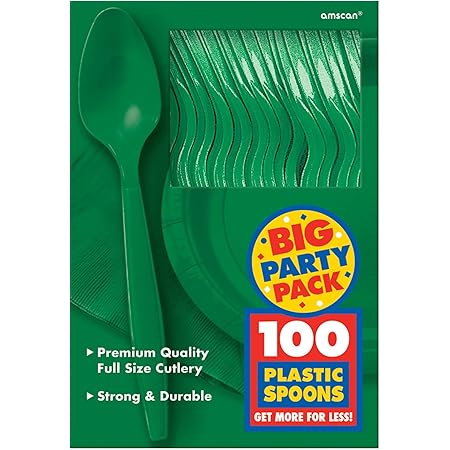 Amazon.com: JAM PAPER Premium Utensils Party Pack - Plastic Spoons ...