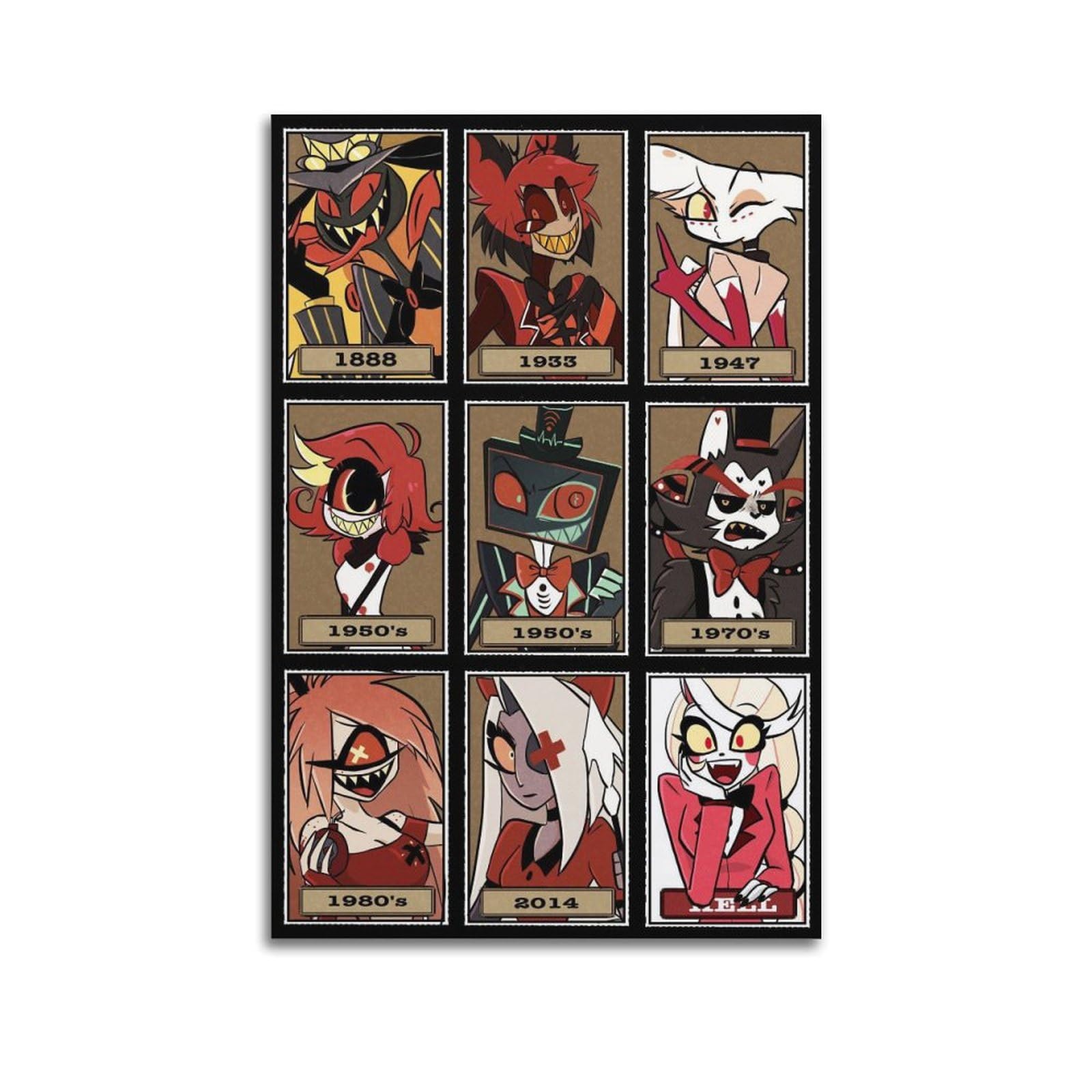 Hazbin Anime Hotel Poster Canvas Poster Wall Art Decor Print Picture ...
