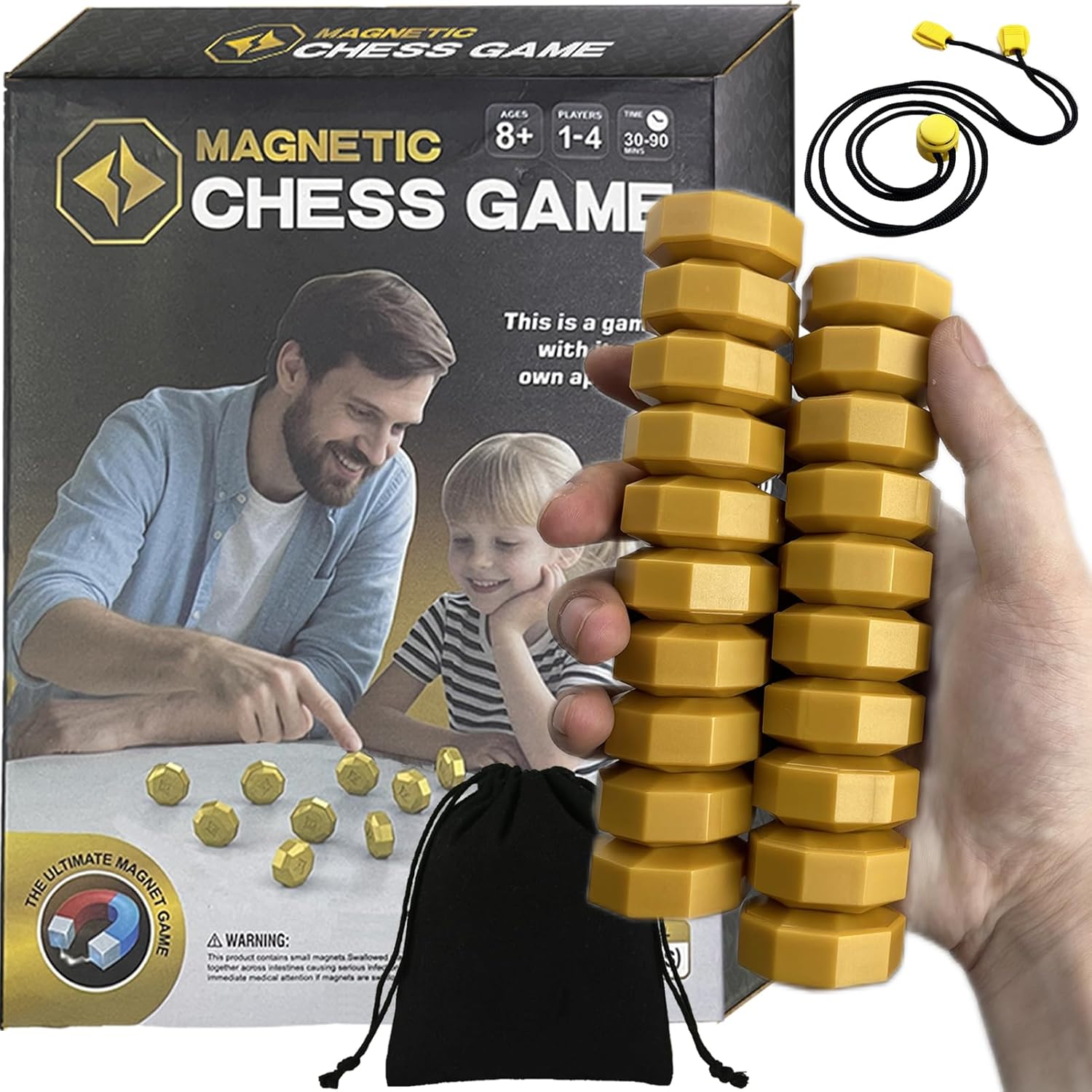 Amazon.com: Hucgbsmo Magnet Game with String, Magnetic Chess Game ...