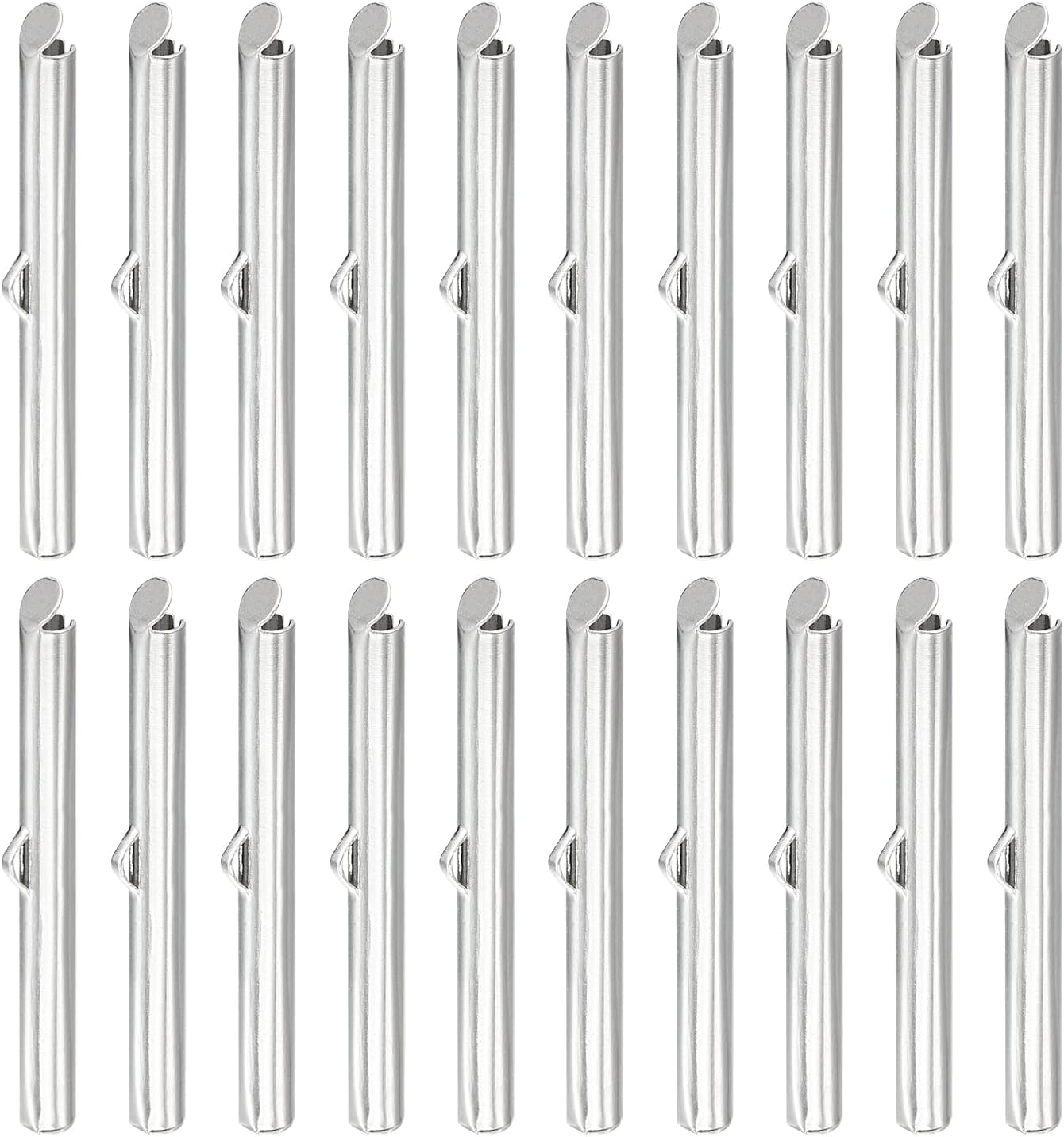 Amazon.com: uxcell 60Pcs Slide on End Clasps, 40mm Tube Ball Bead ...