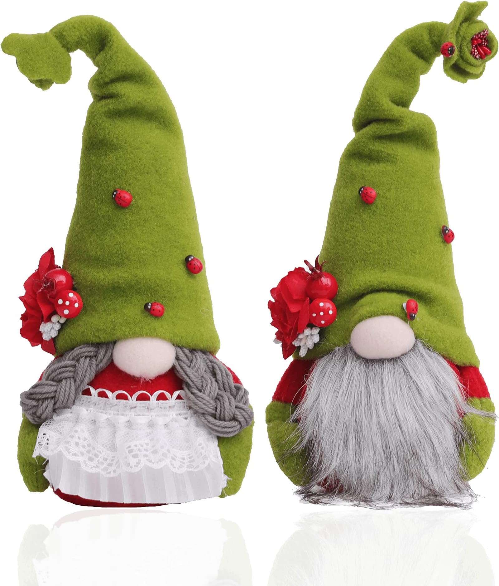 Amazon.com: Vytina Ladybug Gnomes Plush Ornament 2PCS Insect Ladybird ...