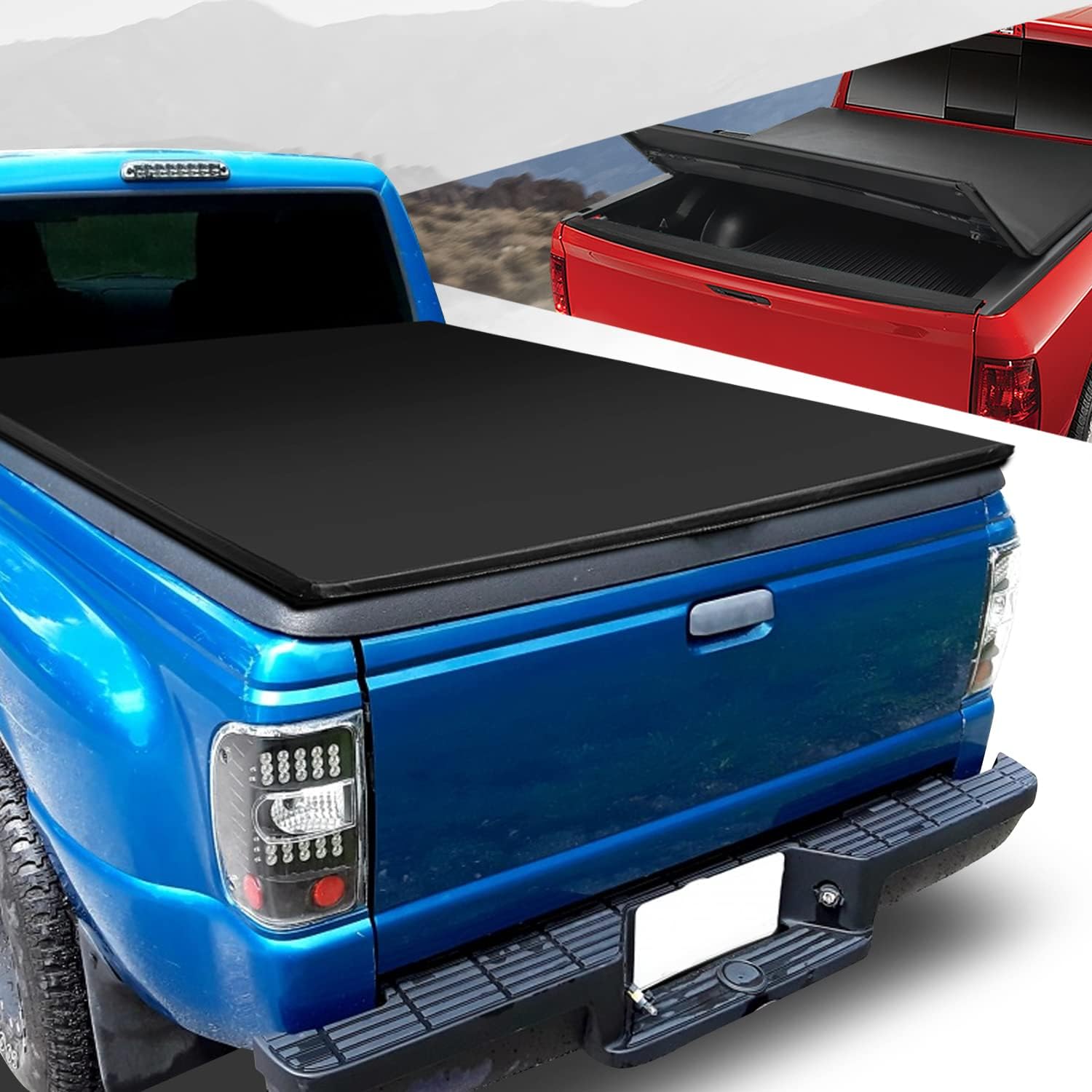 Amazon.com: Auto Dynasty Soft Tri-Fold Truck Bed Tonneau Cover ...