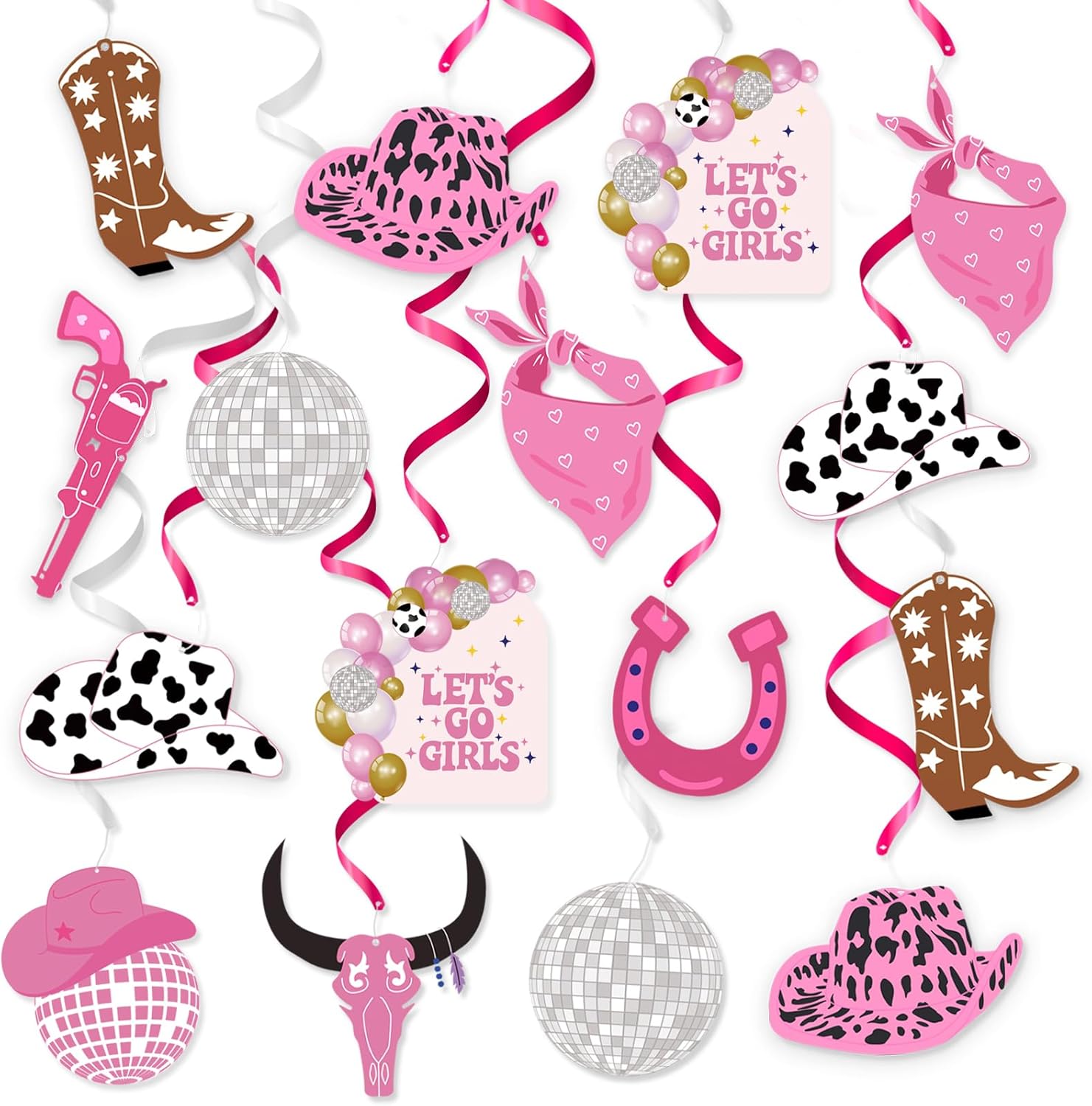 Amazon.com: Western Cowgirl Party Decorations, 30PCS Pink Cowgirl ...