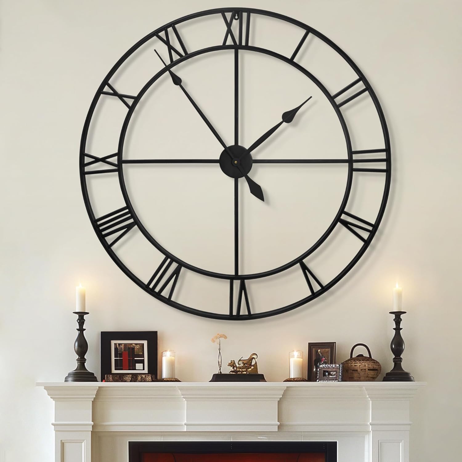 Amazon.com: LEIKE 32" Large Wall Clock for Living Room Decor-Modern Big ...