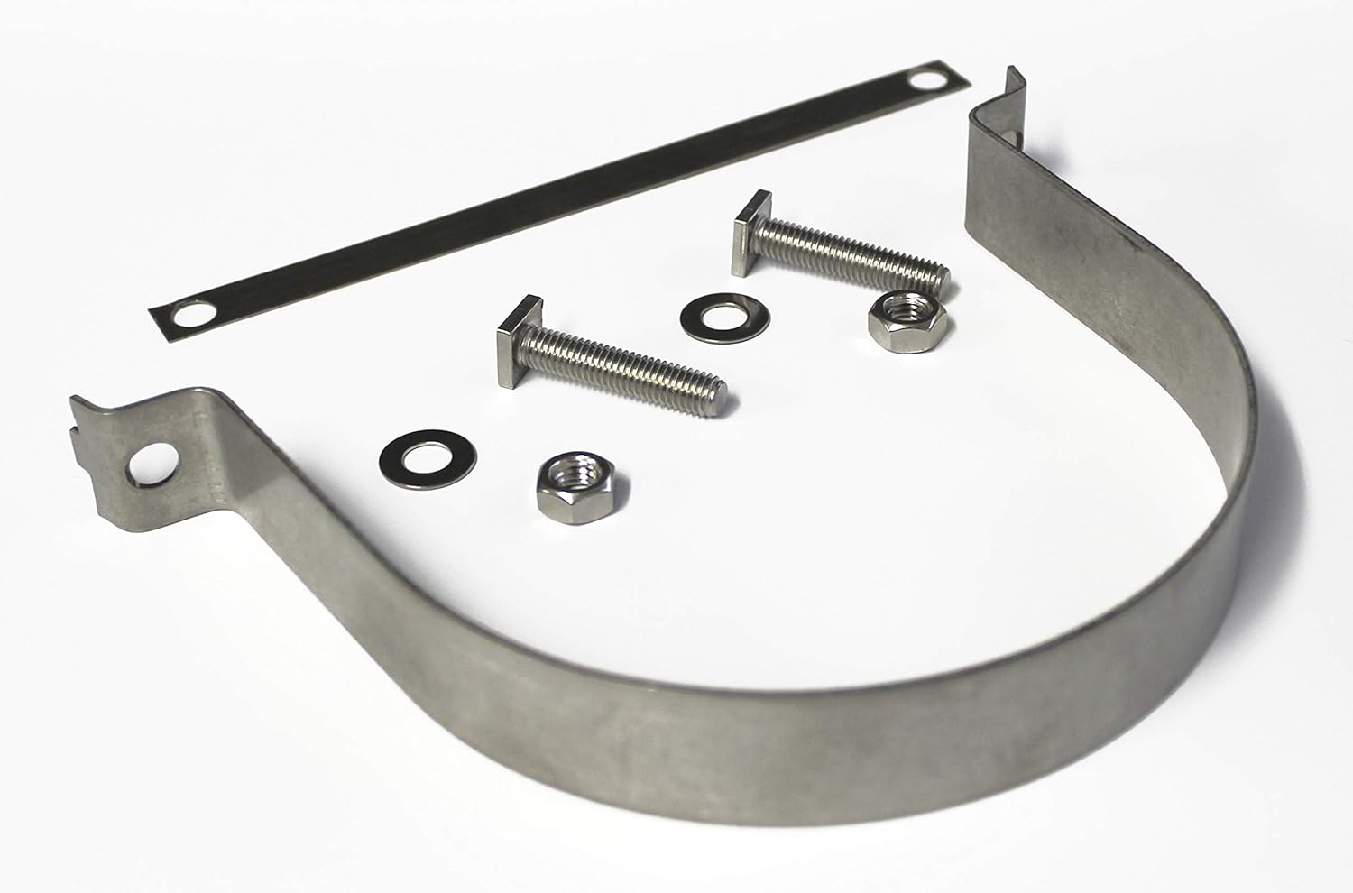 Round Stainless Steel Sign Post Fixing Clip (140mm Standard) - Pack of ...