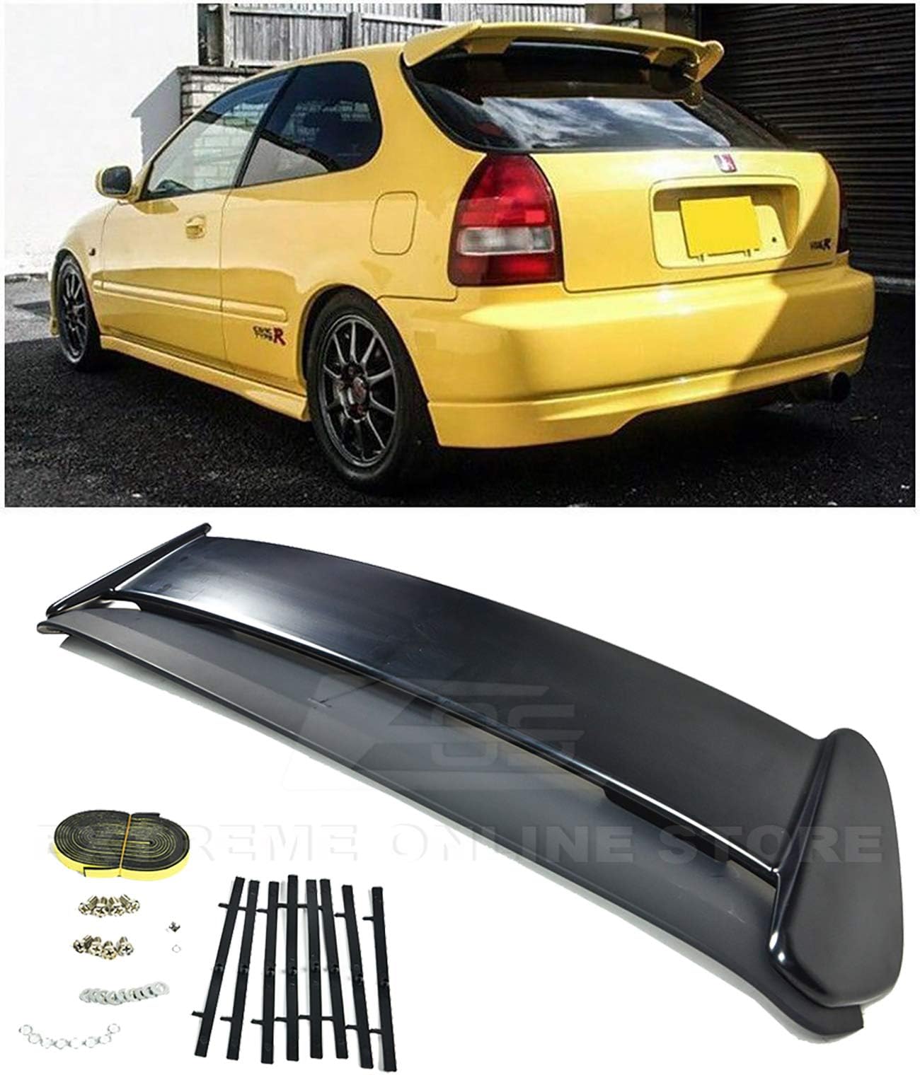 Amazon.com: Rear Bumper Lip Compatible with 1996-2000 Honda Civic ...