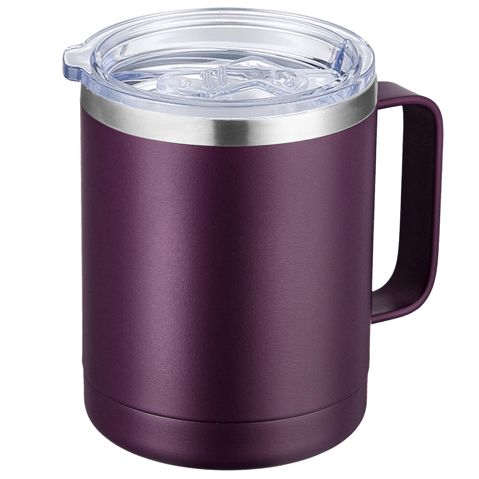Amazon.com: MEWAY 12oz Coffee Mug With Handle and Sliding Lid,Stainless ...
