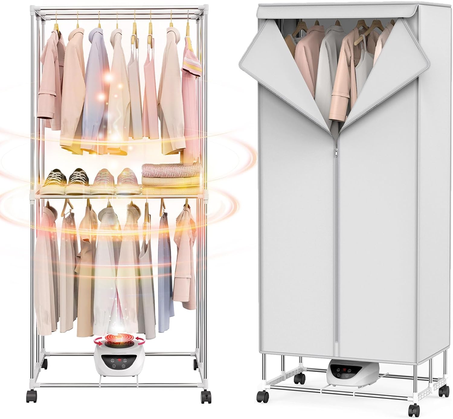 Innotic Electric Heated Clothes Dryer, 1500W Foldable Heated Clothes ...