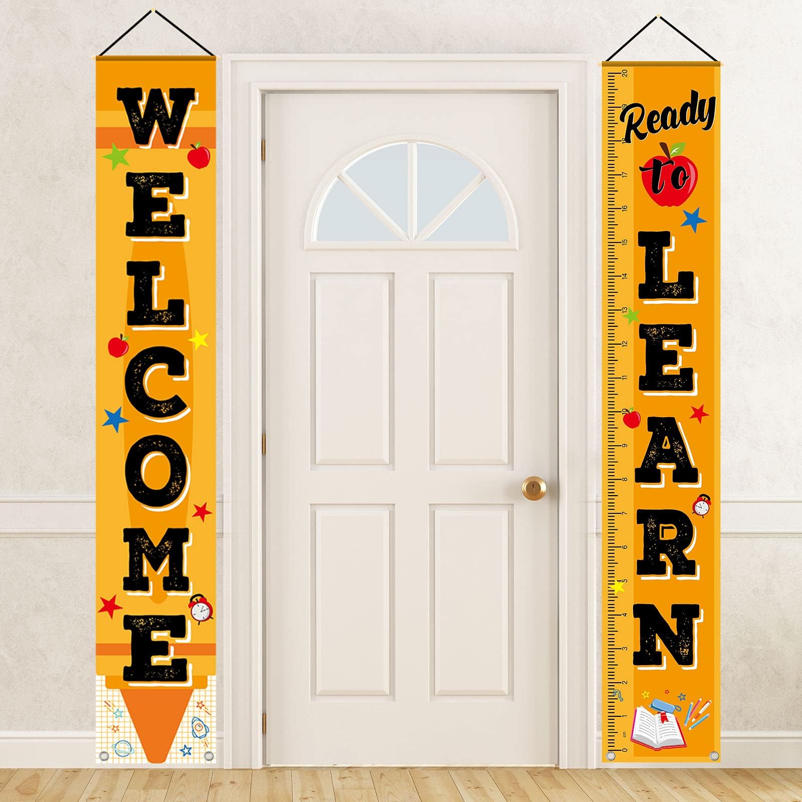 Amazon.com: Whaline Welcome Back to School Porch Sign Banner, Back to ...