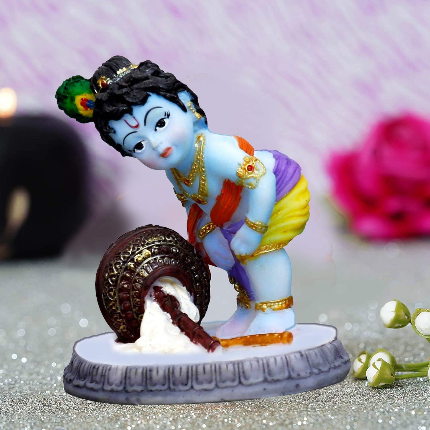 Buy SAUDEEP INDIA Laddoo Gopal Idol | Bal Gopal Murti Car Dashboard ...