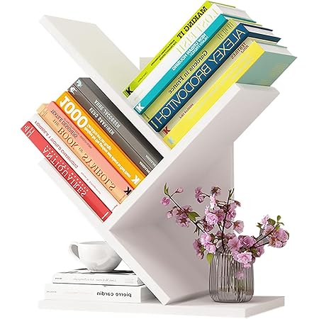 Amazon.com: MyGift Rustic Vintage Whitewash Wooden Tilted Bookcase ...