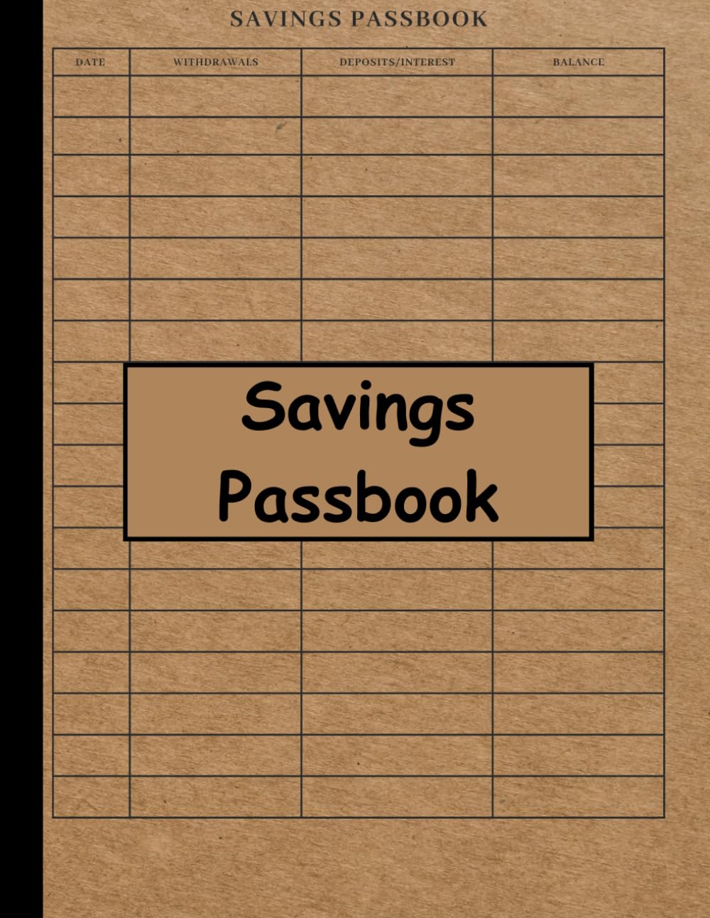 Savings Passbook: Deposit And Withdrawal Book,Bank Savings Account Book ...