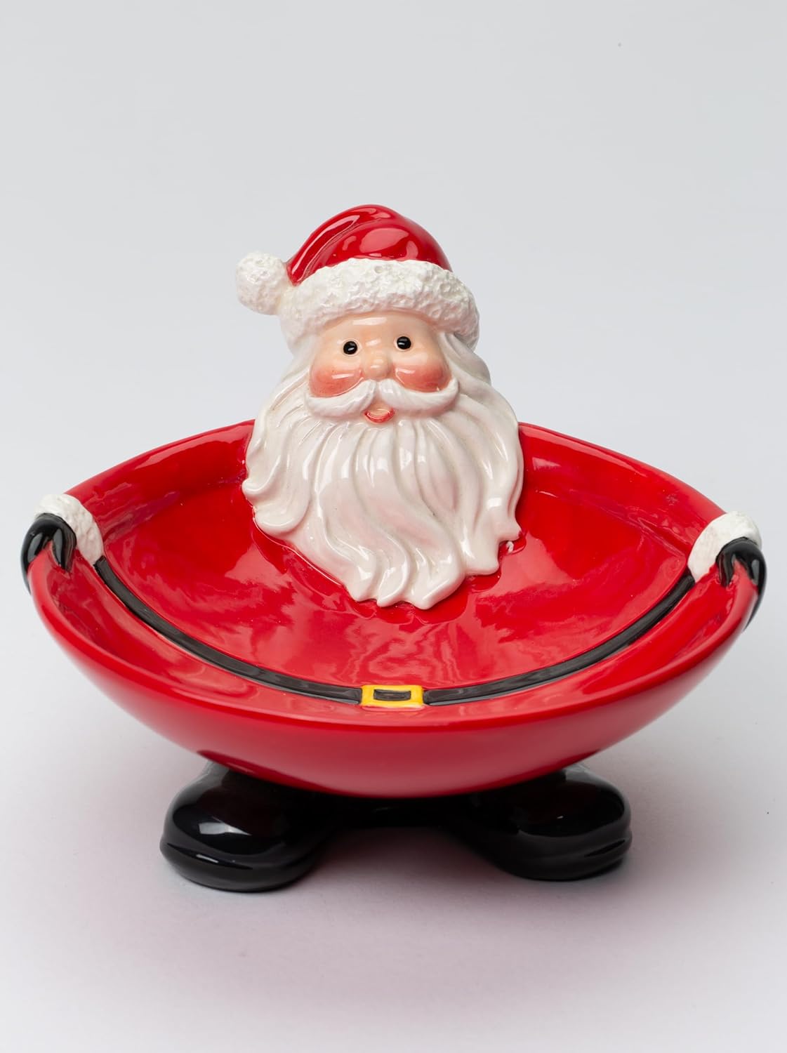 Amazon.com | Cosmos Gifts Ceramic Santa Candy Bowl, 3-5/8-Inch,8 ounces ...