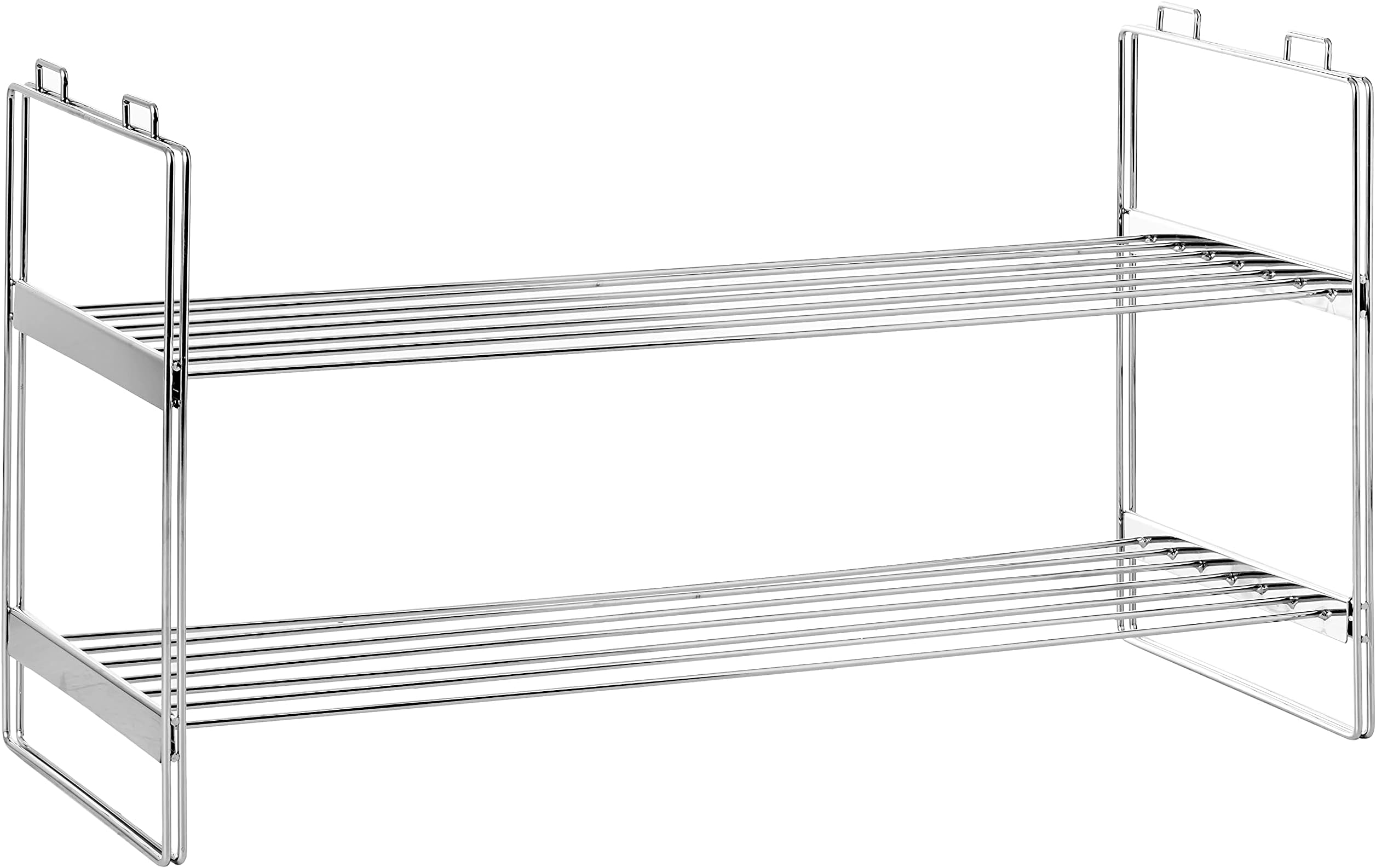 Amazon.com: Whitmor 2 Tier Stackable Closet Shelves - Chrome : Home ...